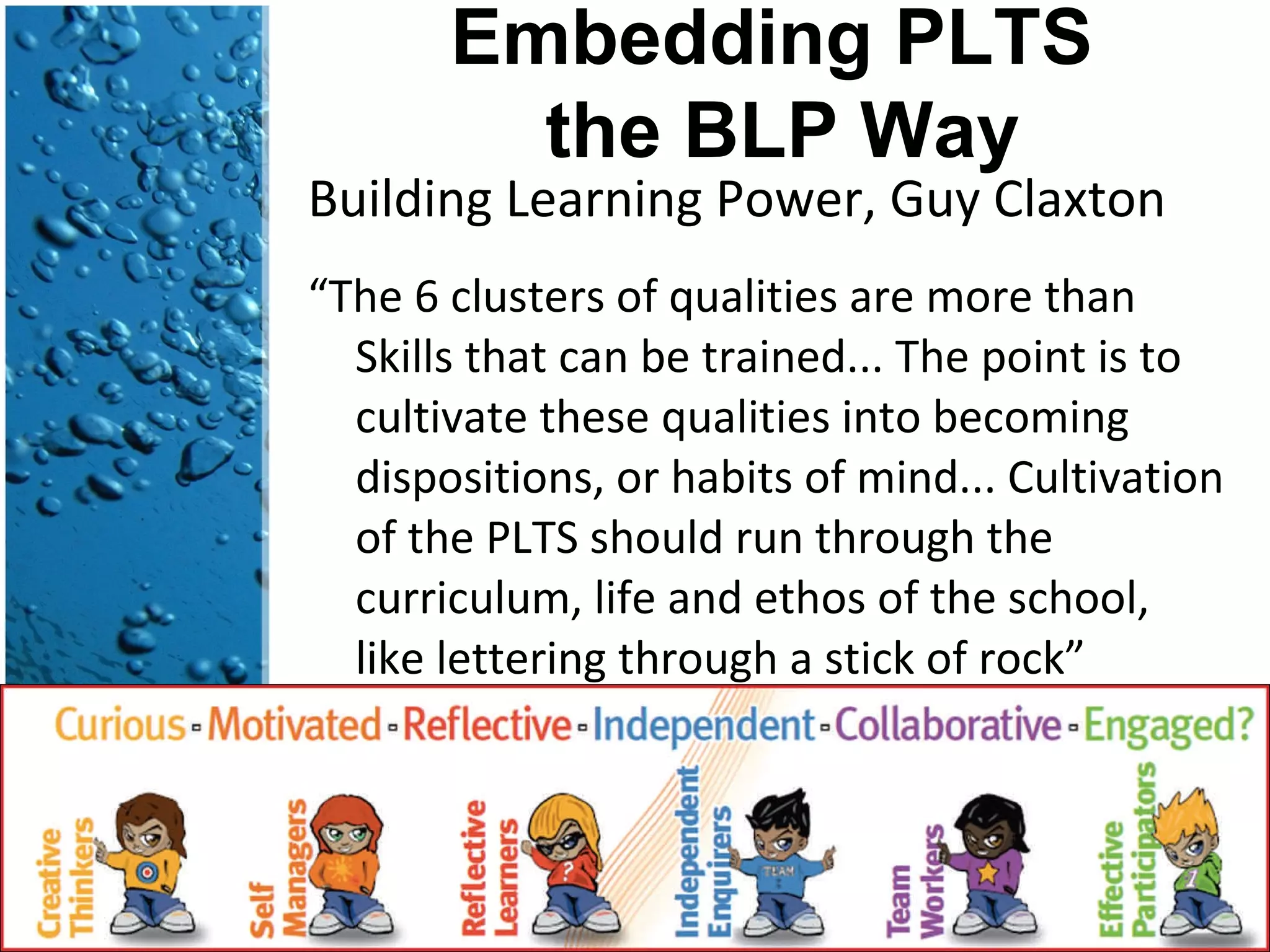 Personal learning and thinking skills in the mfl classroom new | PPT
