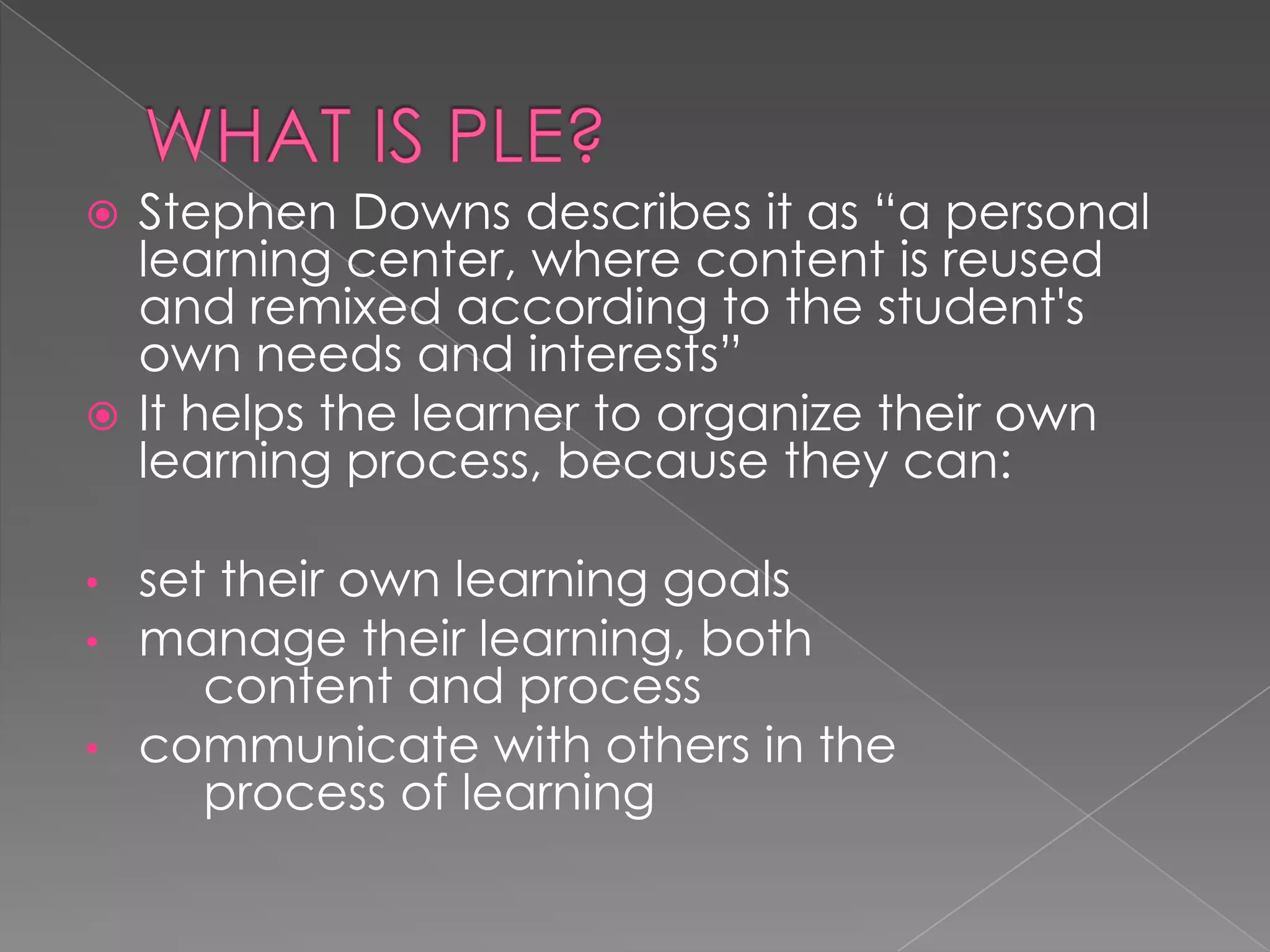 Personal learning environment | PPTX