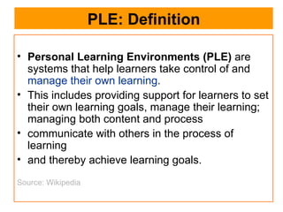 Personal Learning Environments | PPT