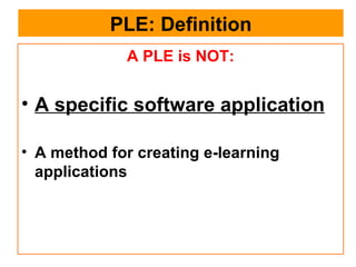 Personal Learning Environments | PPT