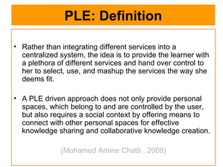 Personal Learning Environments | PPT