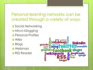 Personal learning network | PPTX | Social Networking | Internet