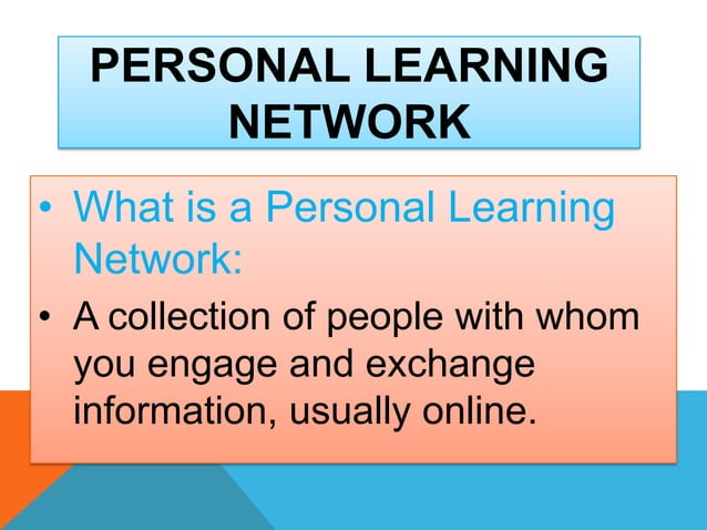 Personal Learning Network | PPT