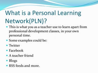 Personal learning network for website | PPT