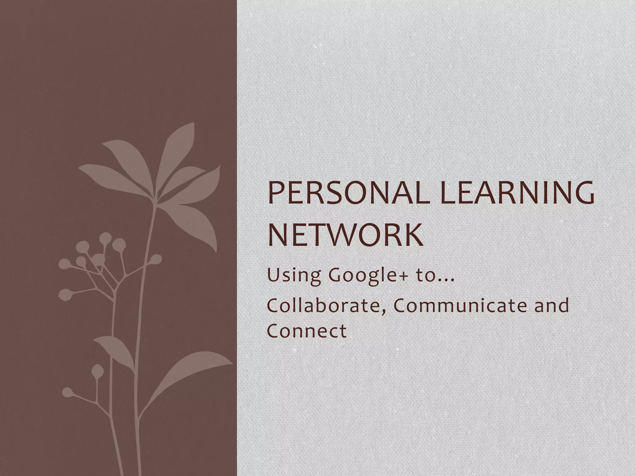 Personal Learning Network Reflection | PPT