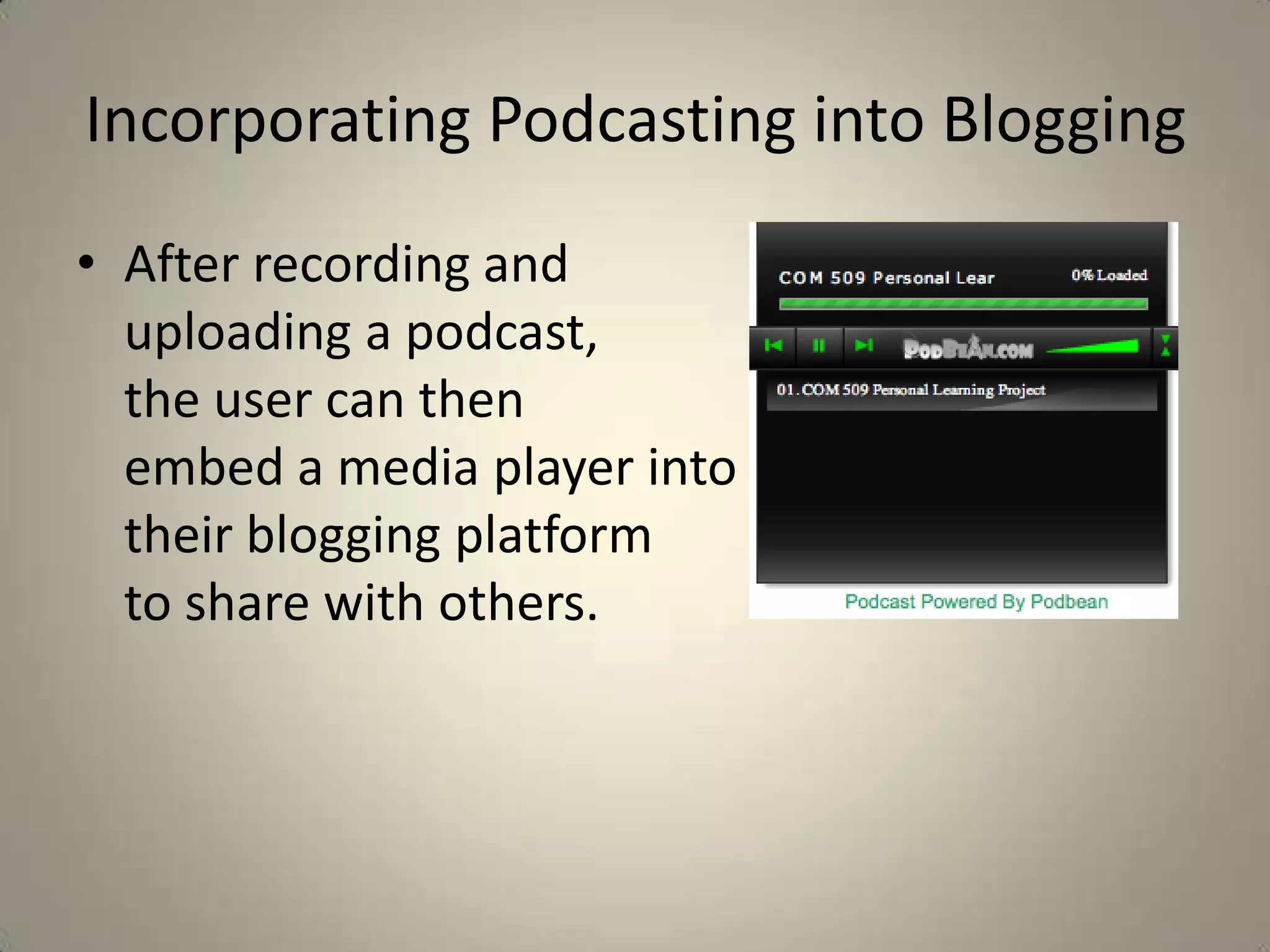 COM 509: Personal Learning Project | PPTX