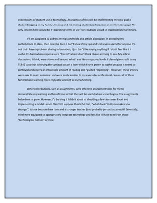 Personal learning reflection | DOC