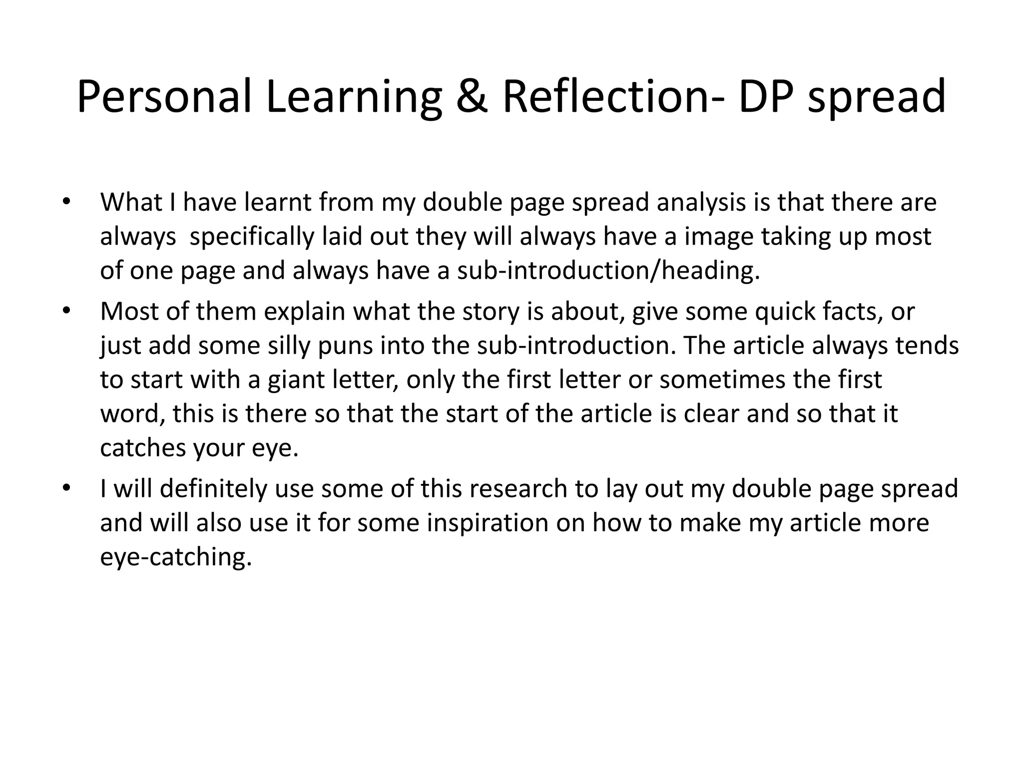 Personal learning & reflection on Research. | PPTX