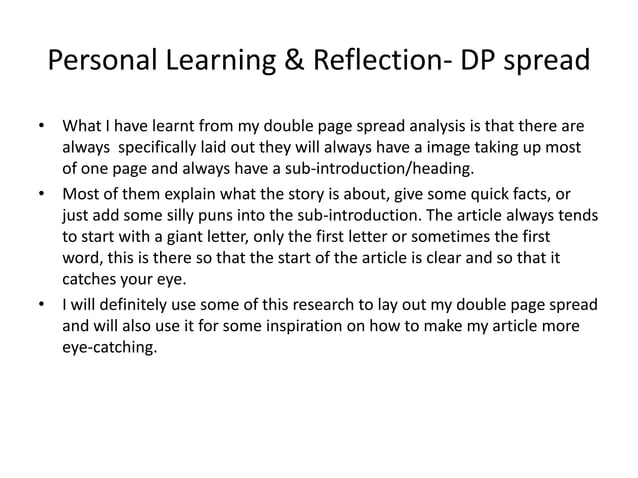 Personal learning & reflection on Research. | PPTX