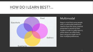 Personal learning styles | PPT
