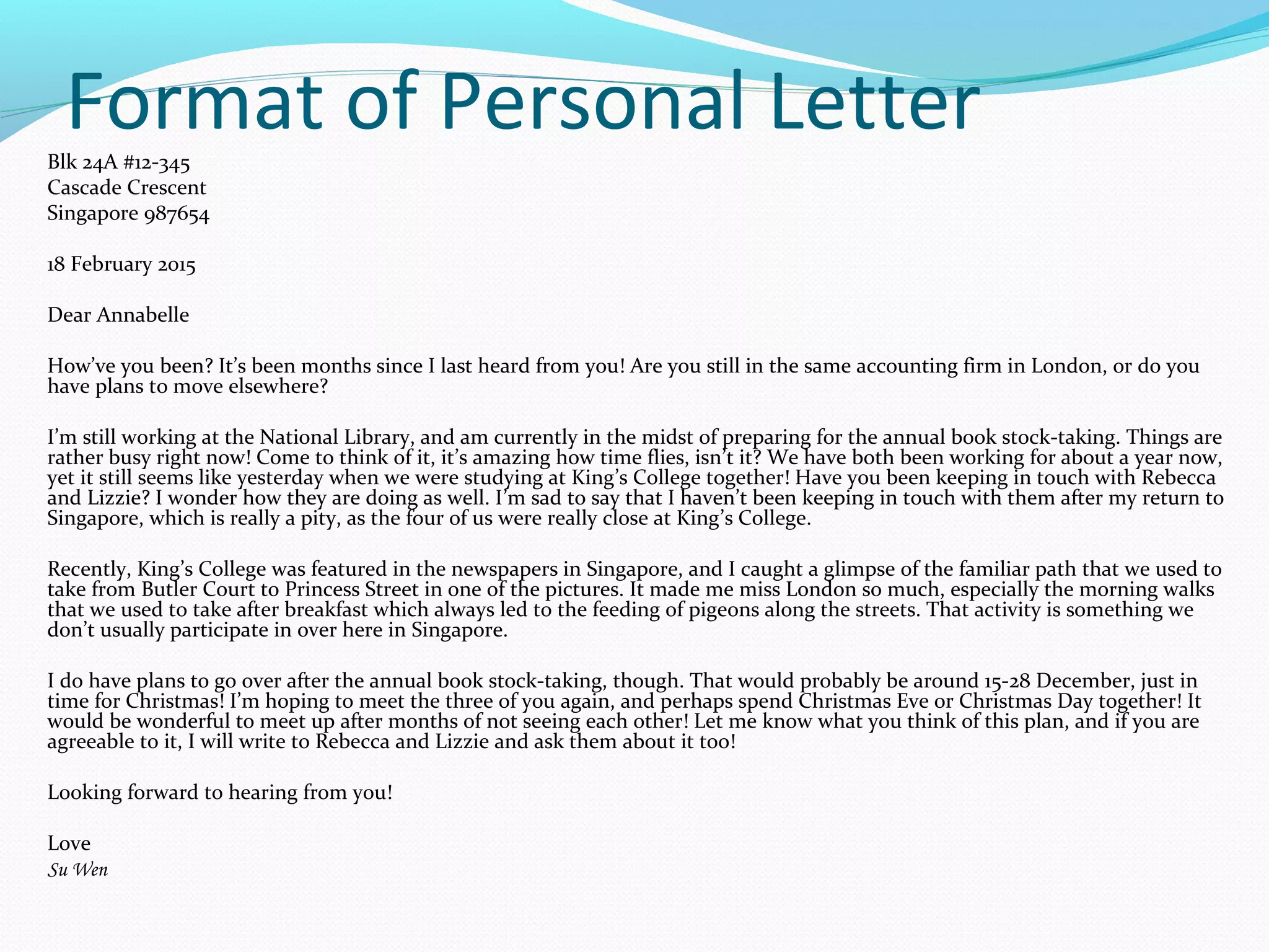 How to write a Personal Letter | PPT
