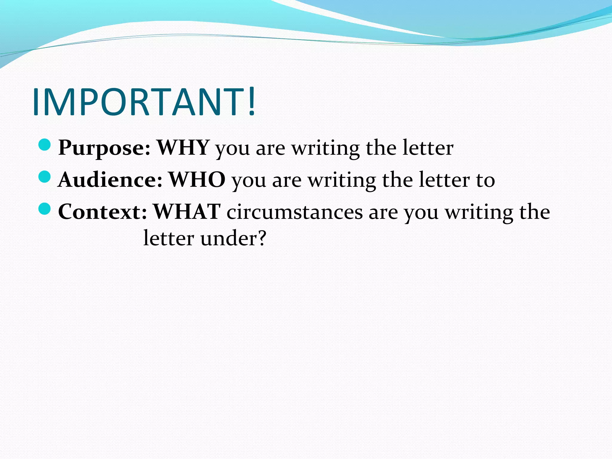 How to write a Personal Letter | PPT
