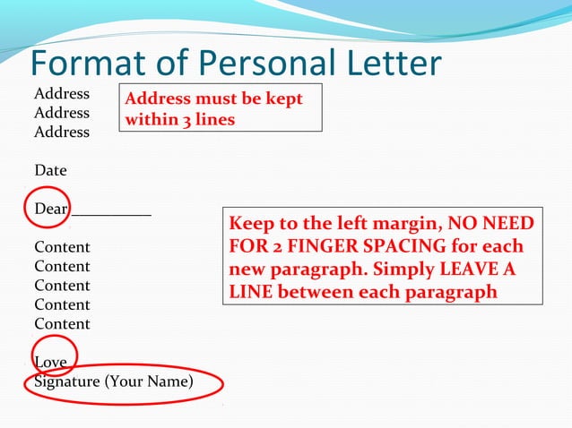 How to write a Personal Letter | PPT