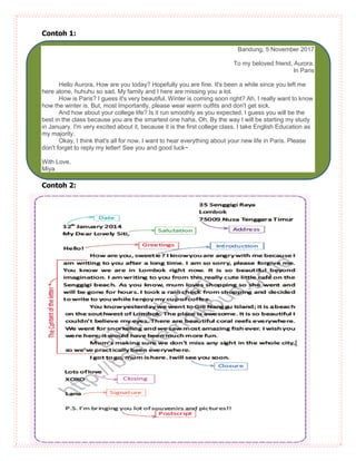 Personal letter kelas xi | PDF