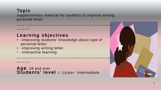 Supplementary Material for Writing Personal Letters | PPT
