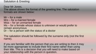 Supplementary Material for Writing Personal Letters | PPT