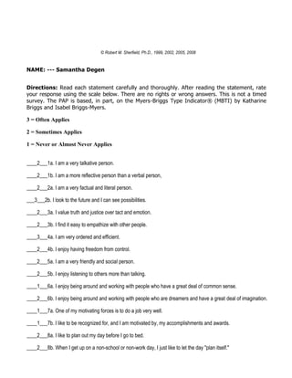 Personal life profile | DOCX