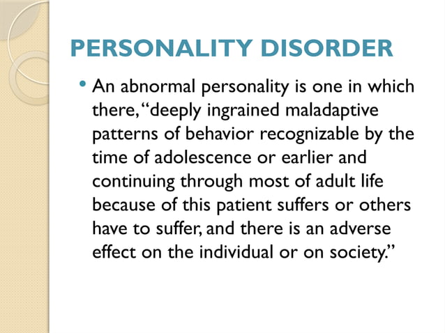 Understanding Personality Disorders: Key Insights | PPT