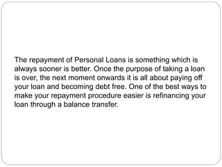 Personal loan balance transfer | PPTX