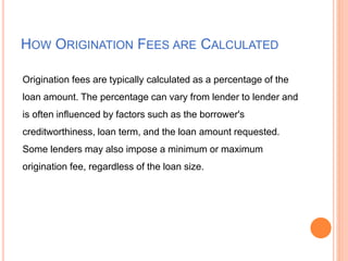 The Ins and Outs of Personal Loan Origination Fees | PPSX
