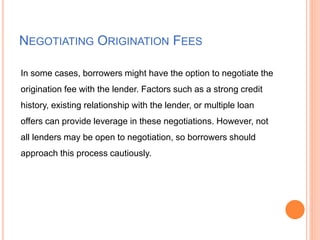 The Ins and Outs of Personal Loan Origination Fees | PPSX