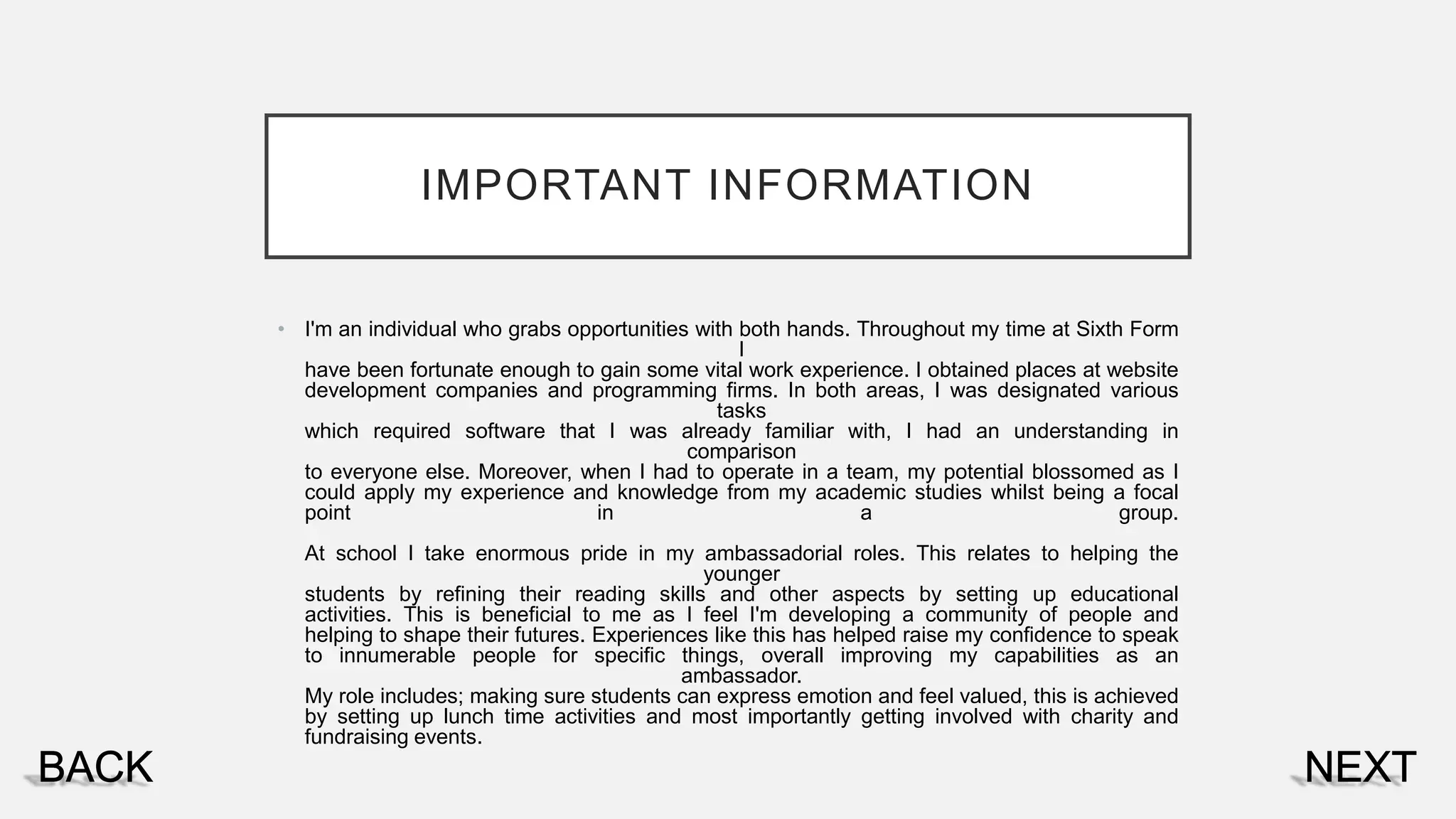 Personal Media Profile | PPTX