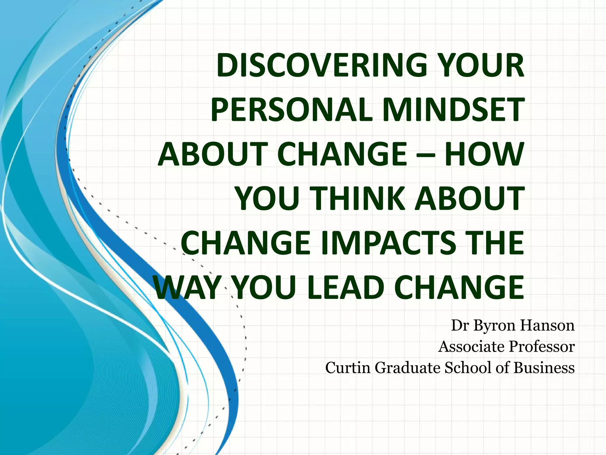 Personal Mindset To Change | PPT