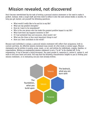 Personal Mission Statement Workbook | PDF