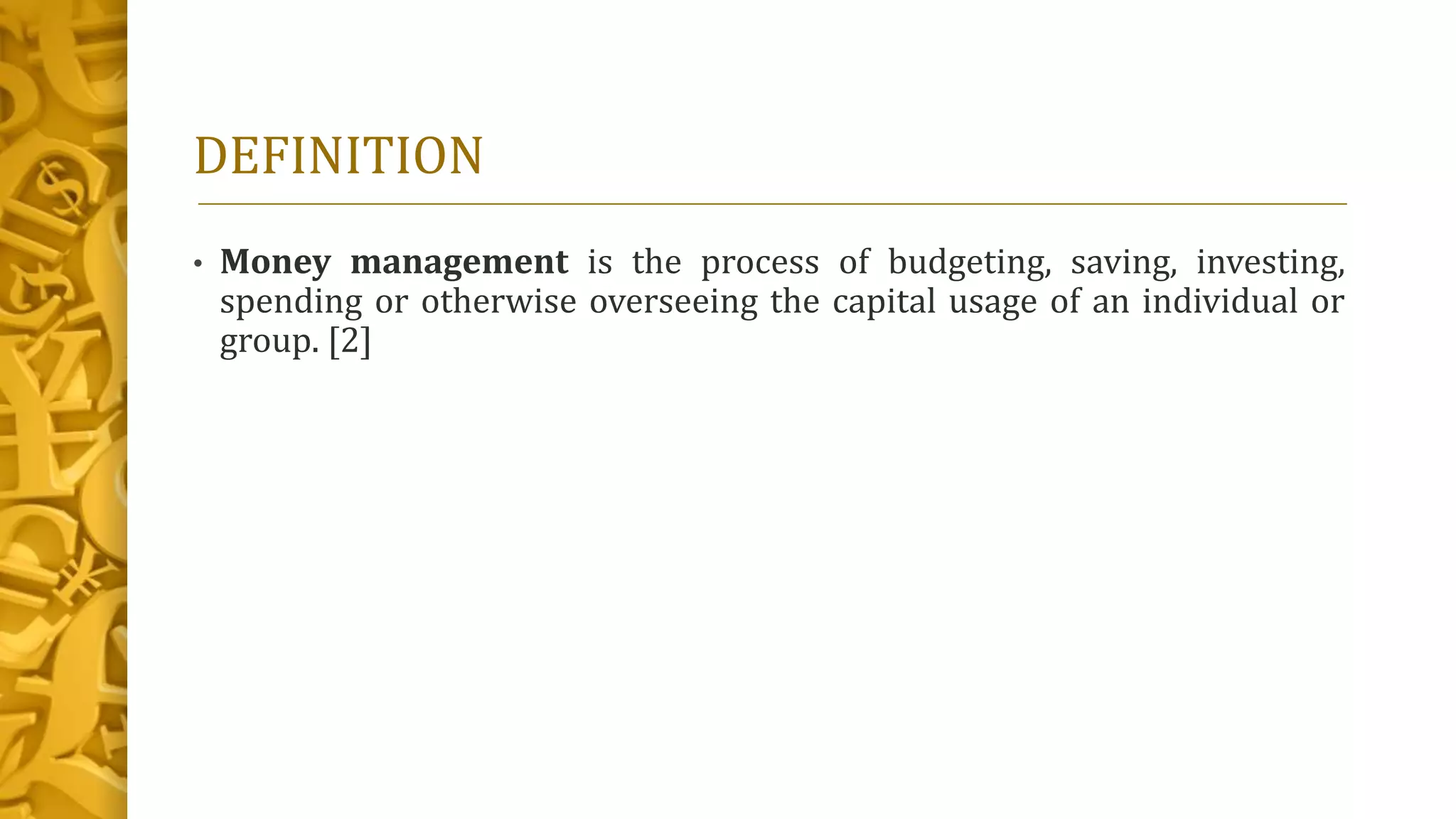 Personal money management | PPTX
