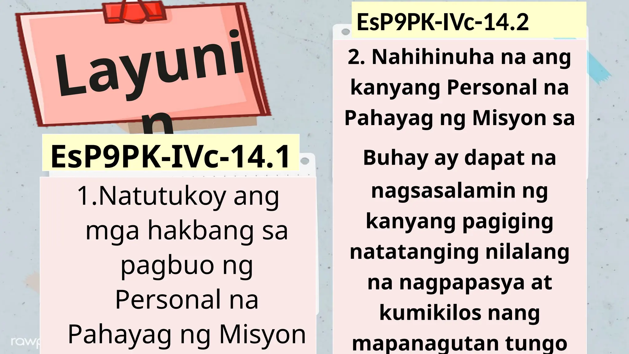 PERSONAL NA MISYON SA BUHAY ESP GRADE 9.pptx