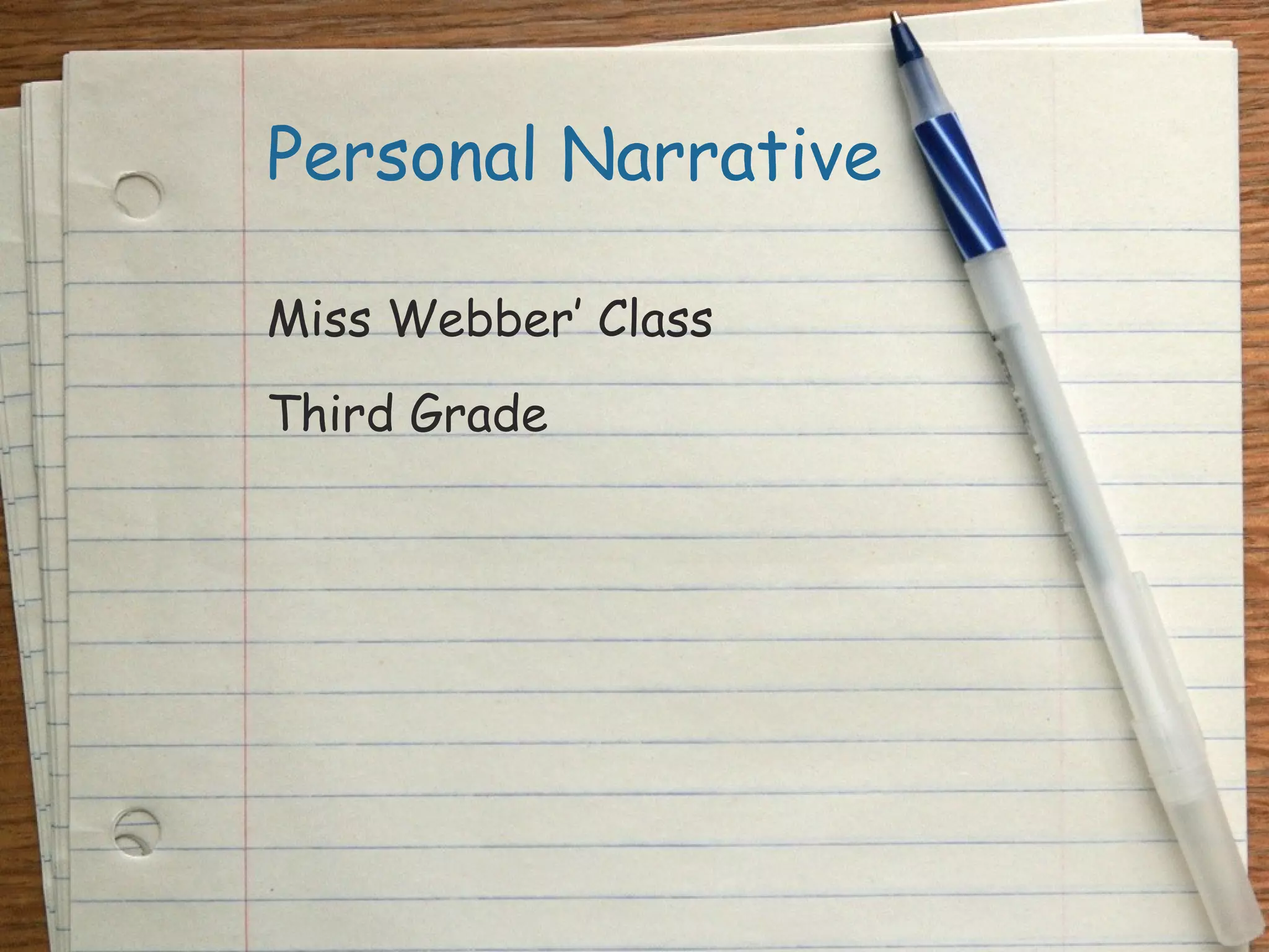 Personal Narrative | PPT