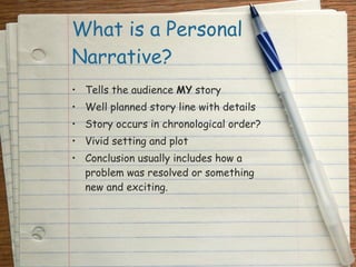 Personal Narrative | PPT