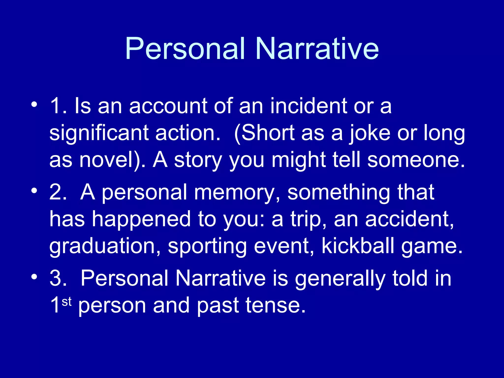 Personal narrative | PPT