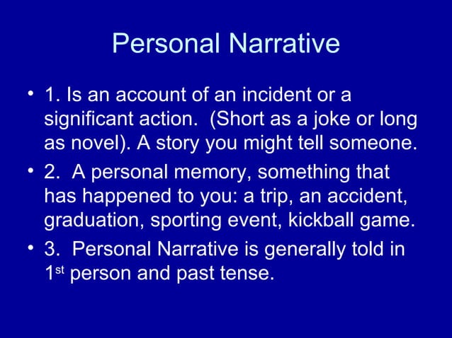 Personal narrative | PPT