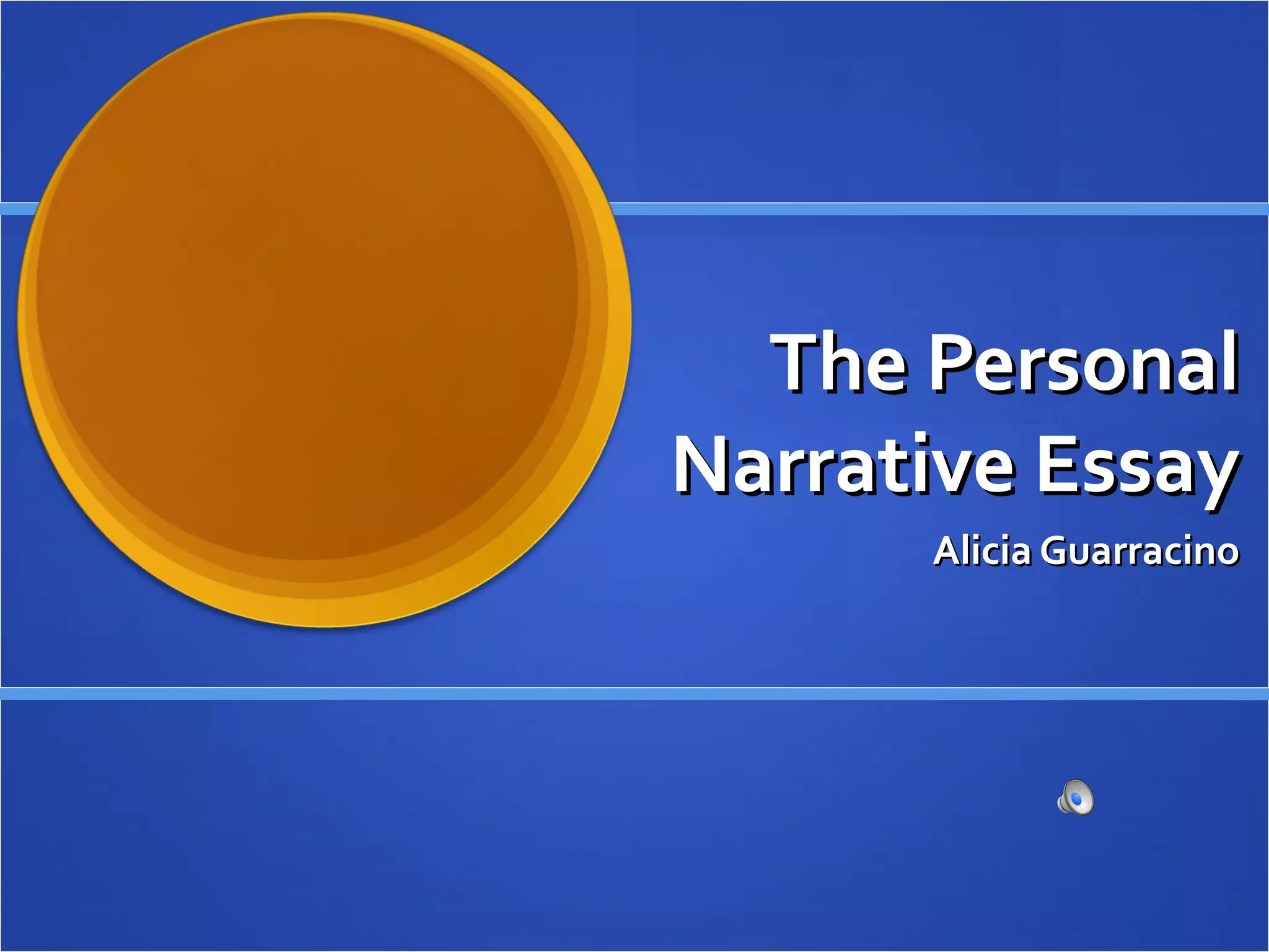 Personal narrative | PPT | Books and Literature