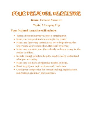 Personal narrative | PDF | Screenwriting | Content Production