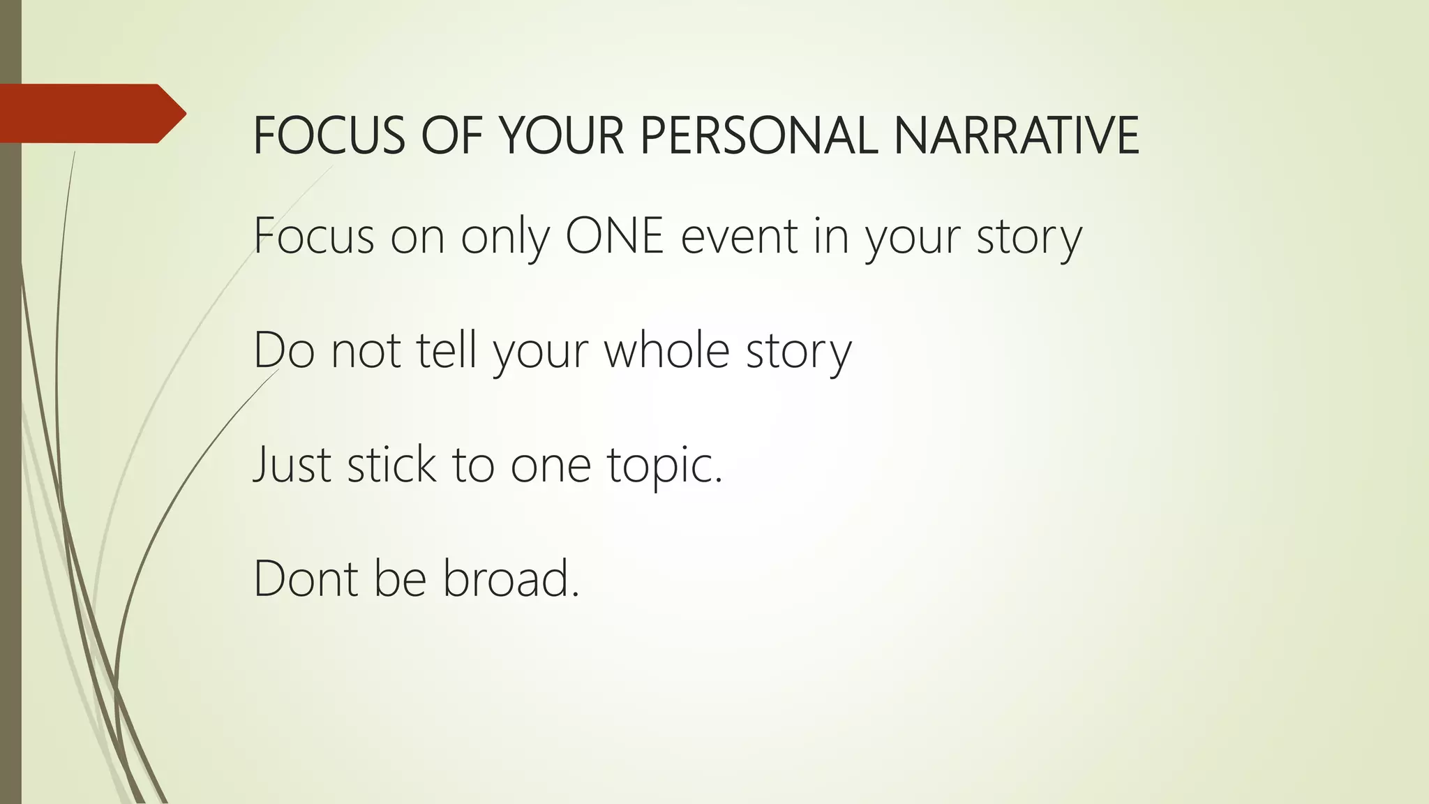 Personal narrative | PPTX