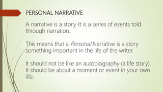 Personal narrative | PPTX