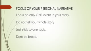 Personal narrative | PPTX