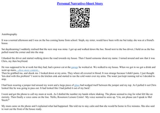 Short Narrative Examples