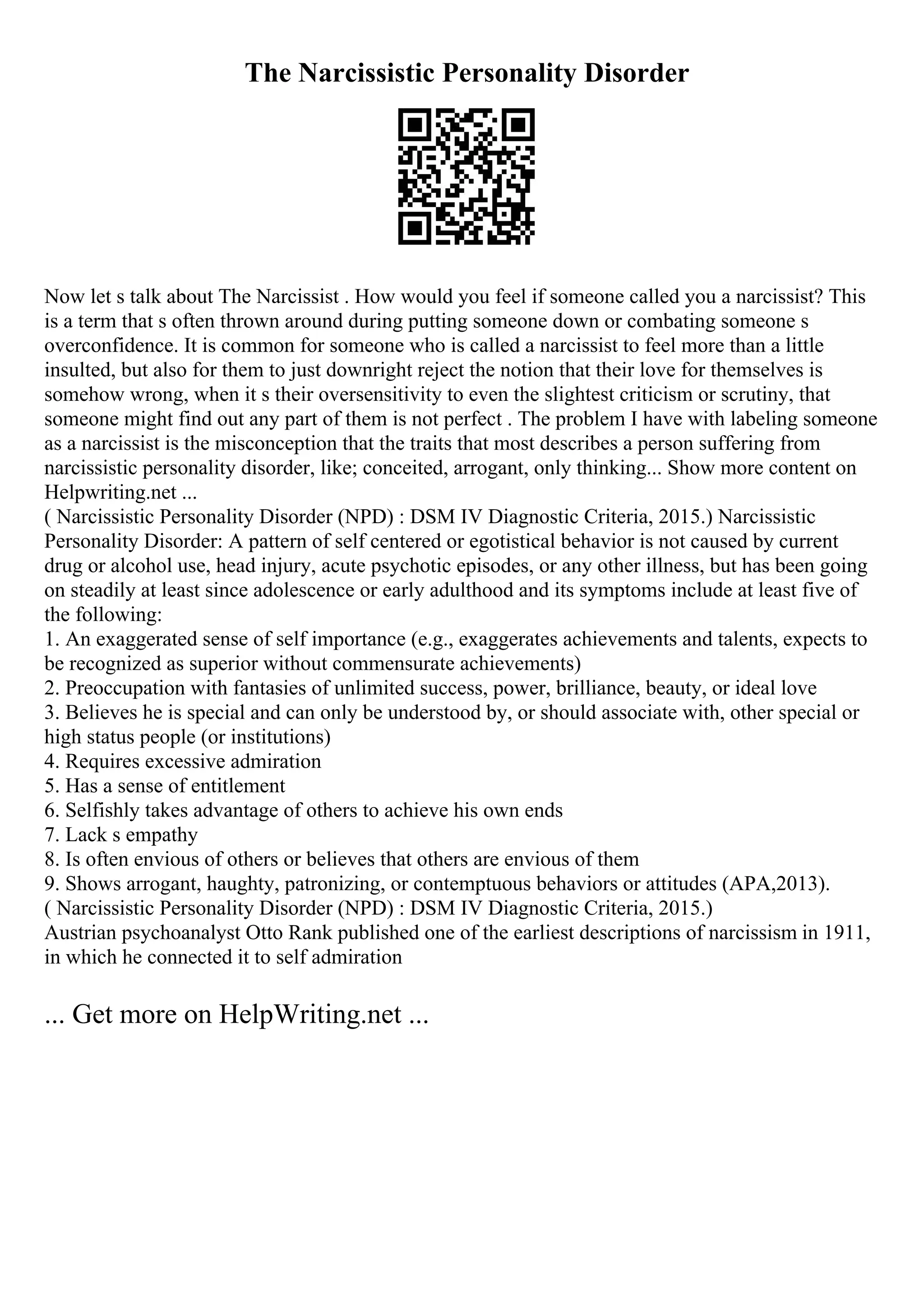 Personal Narrative Essay Examples For College | PDF