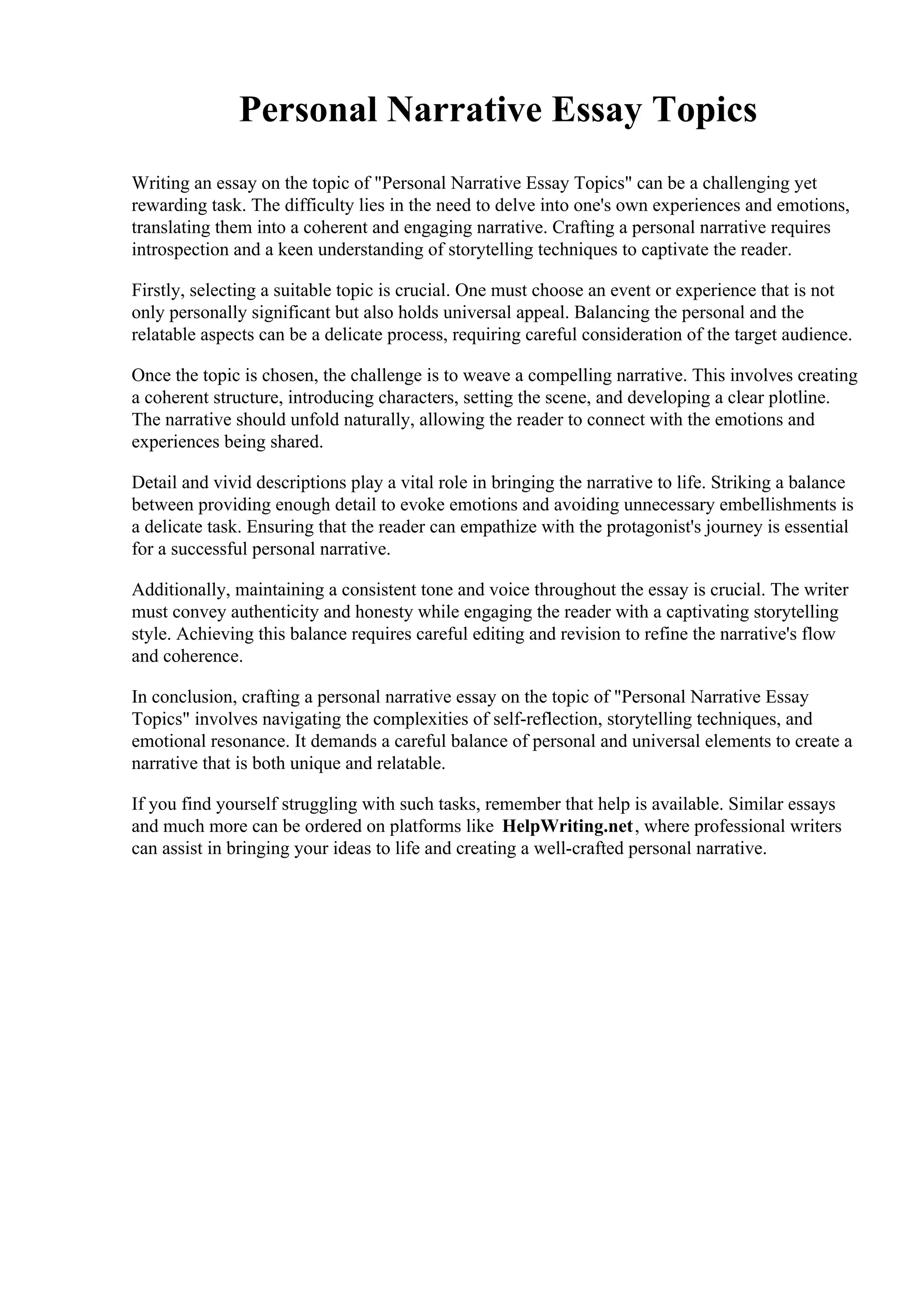 Personal Narrative Essay Topics.pdf