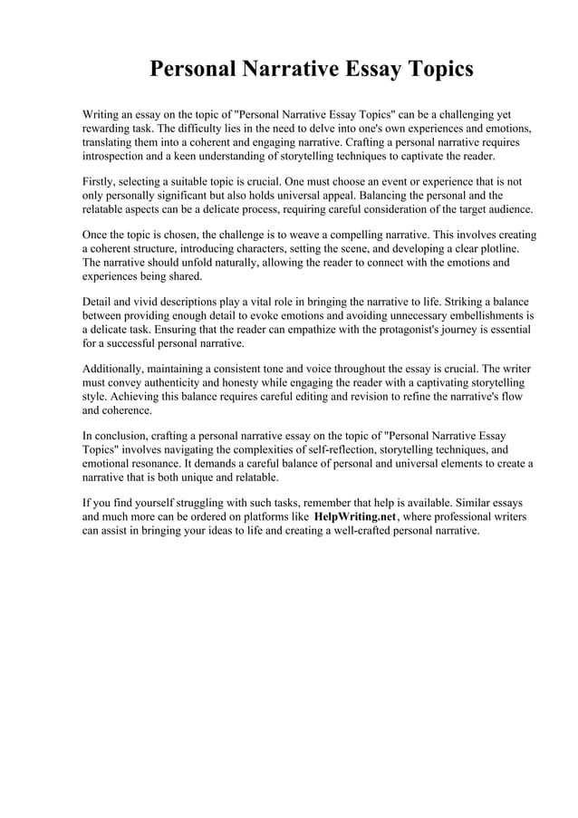 Personal Narrative Essay Topics.pdf