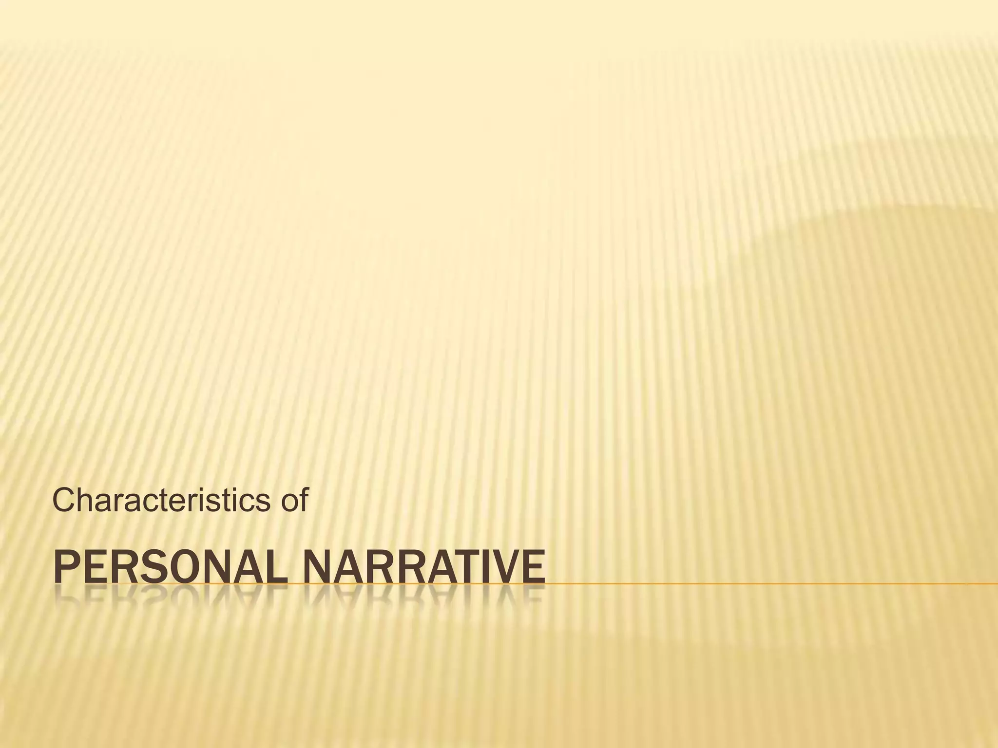 Personal narrative powerpoint | PPTX