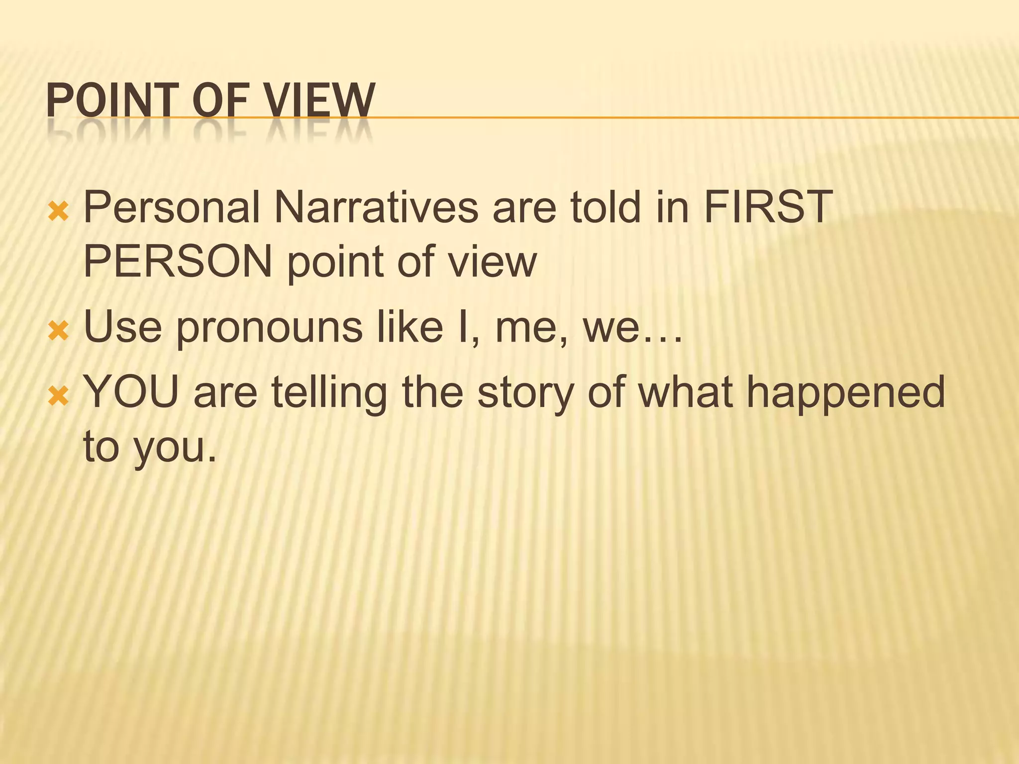 Personal narrative powerpoint | PPTX