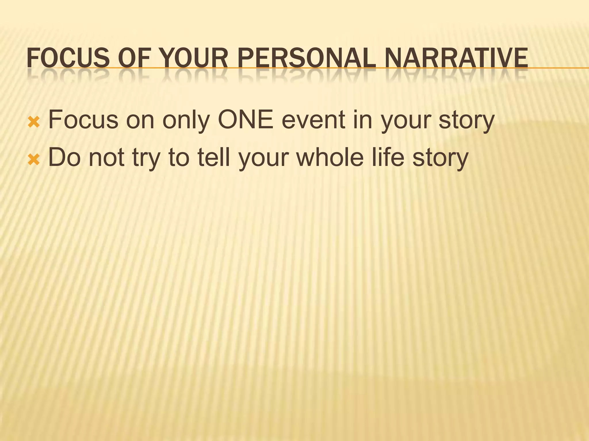Personal narrative powerpoint | PPTX