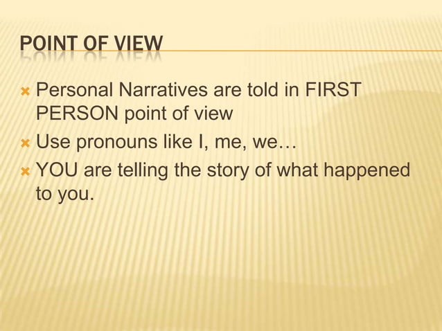 Personal narrative powerpoint | PPTX