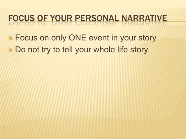 Personal narrative powerpoint | PPTX