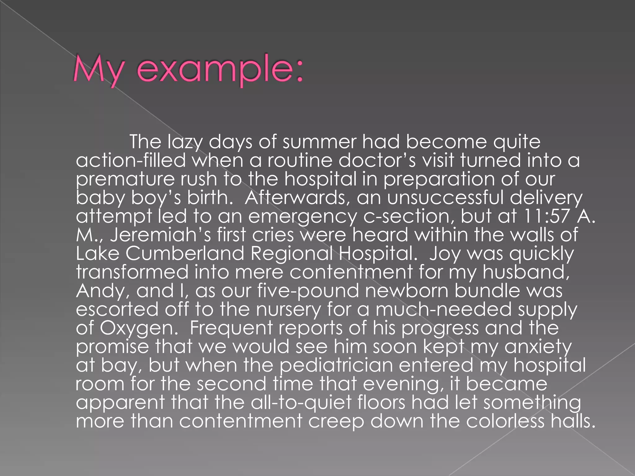 Personal narrative writing the introduction | PPT