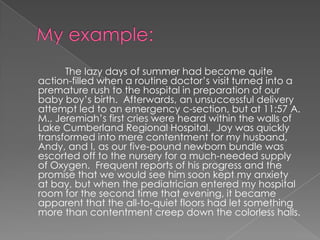 Personal narrative writing the introduction | PPT